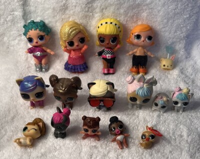 Mixed Lot Of 15 MGA LOL Surprise Dolls Pets Girls Babies Kansas K9 ...