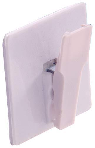 Hardware Essentials 852987 Spring Clip Hook White Adhesive Backed 2pack ...