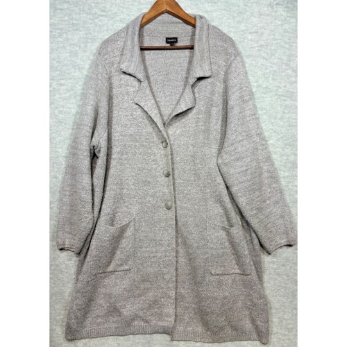 Torrid Women's Button-Up Gray Cardigan Coatigan Plus Sz 4 Sweater Coat ...