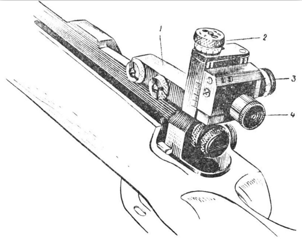 Rear diopter iris aperture receiver micrometer Peep URAL CM sight ...