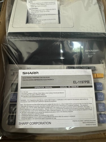 Sharp EL-1197PIII Electronic Printing Calculator Heavy Duty Ribbon ...