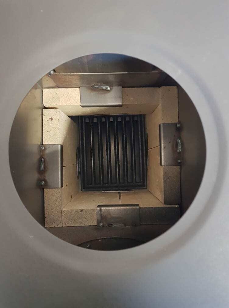 LOG WOOD BURNER STOVE MULTIFUEL GARAGE SHED WORKSHOP HEATER 7 CHAMOTTE ...