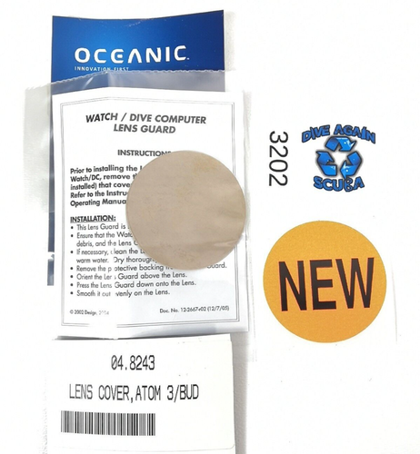 Oceanic Atom 3 & BUD Lens Protector Cover Scuba Dive Computer Screen ...