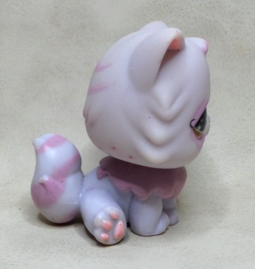 LITTLEST PET SHOP LPS #891 HASBRO CAT CHAT PERSAN MAUVE YEUX MARRONS ...