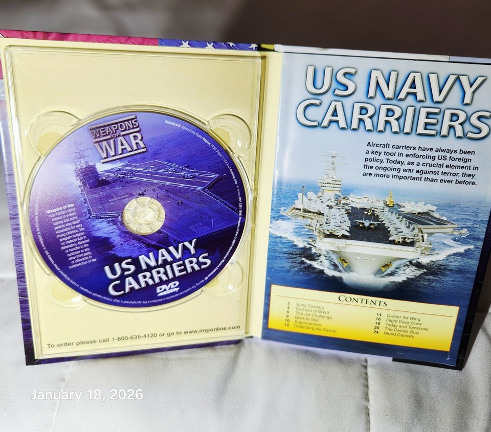 US Navy Carriers: Weapons of War (Book/DVD) Aircraft Carriers Film | eBay