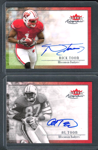 2 2012 Fleer Retro 2000 Autographics AL TOON & NICK TOON Autograph Auto ...