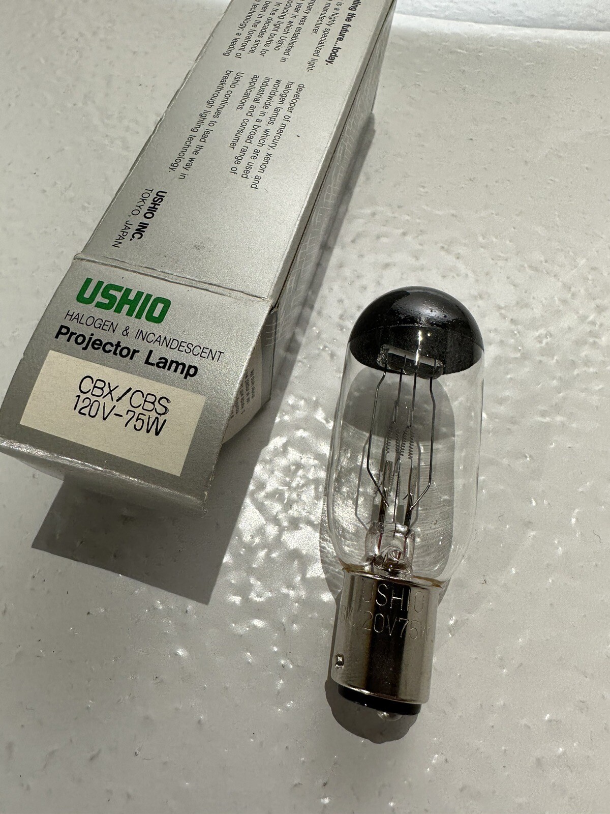 CBX CBS projector lamp projection light bulb 120v 75w, nos Ushio brand ...