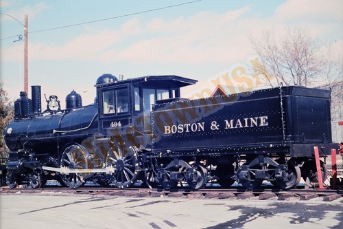 Vtg Train Slide 494 BM Boston & Maine Steam Engine X6G104 | eBay