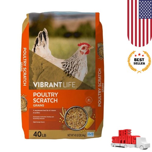 Poultry Scratch 40 lb Bag Adult Chickens Food Turkeys High-quality ...