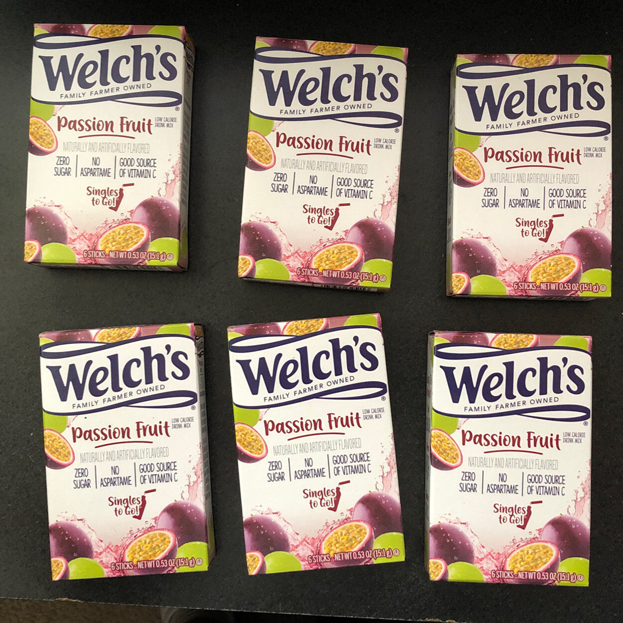 Welch's Passion Fruit Singles To Go - 6 Boxes - (36 Total Sticks) | eBay