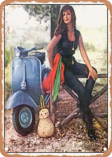 METAL SIGN - 1962 Vespa Pinup girl Anna Maria Pierangeli Vintage Ad | eBay