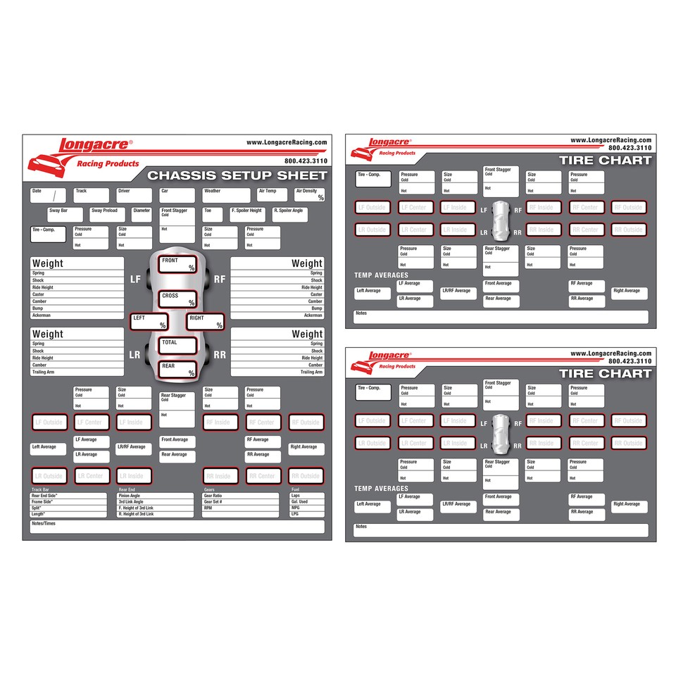 Longacre Chassis Setup Sheet & Tyre Chart - Race/Rally/Karting ...