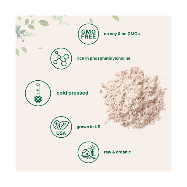 US Grown Organic Sunflower Lecithin Powder 1 Pound 454g Sustainable ...