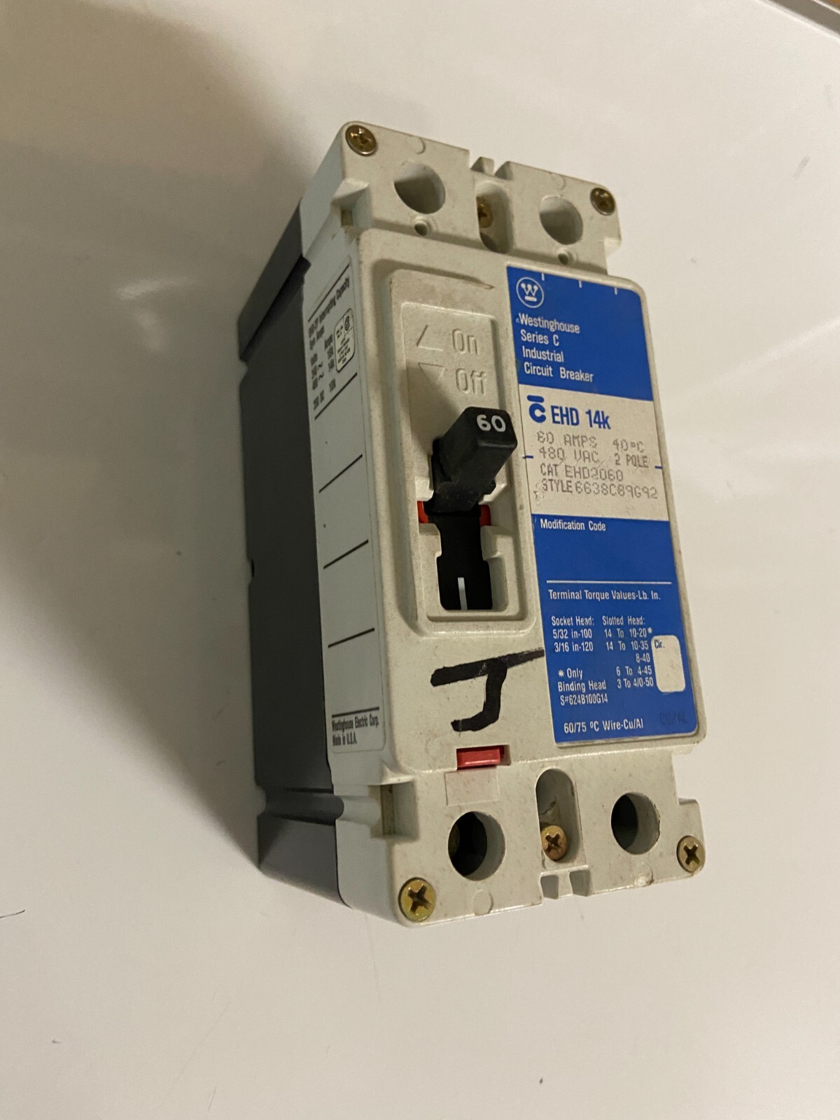 Westinghouse EHD2060 Molded Case Circuit Breaker ~ 60 Amp - | eBay