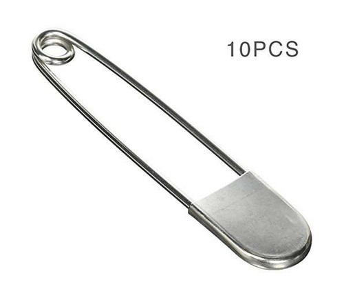 Tool Gadget Large Safety Pins 5 inch Safety Pins 10 Pc Stainless Steel ...