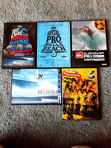 Surfing DVDS LOT Of 5 Bells Beach Quicksilver Pro Hot 100 Awesome ...