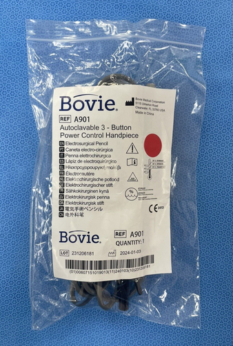 BOVIE Electrosurgical Pencil REUSABLE Autoclaveable 3 Button Handpiece ...