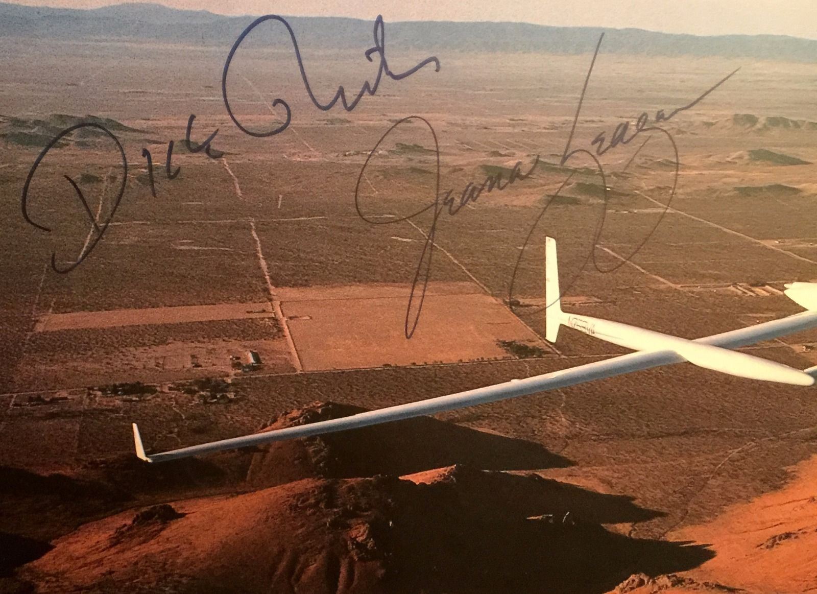 Dick Rutan & Jeana Yeager * Signed Framed 16 x 20 VOYAGER Over ...