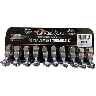 DEKA 00370 Top Post Battery Terminals Heavy Duty 10 pc Set Universal ...