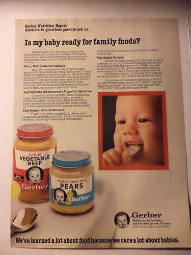 GERBERS BABY FOOD MAGAZINE AD 1983 VEGETABLE BEEF PEARS FREE SHIP | eBay