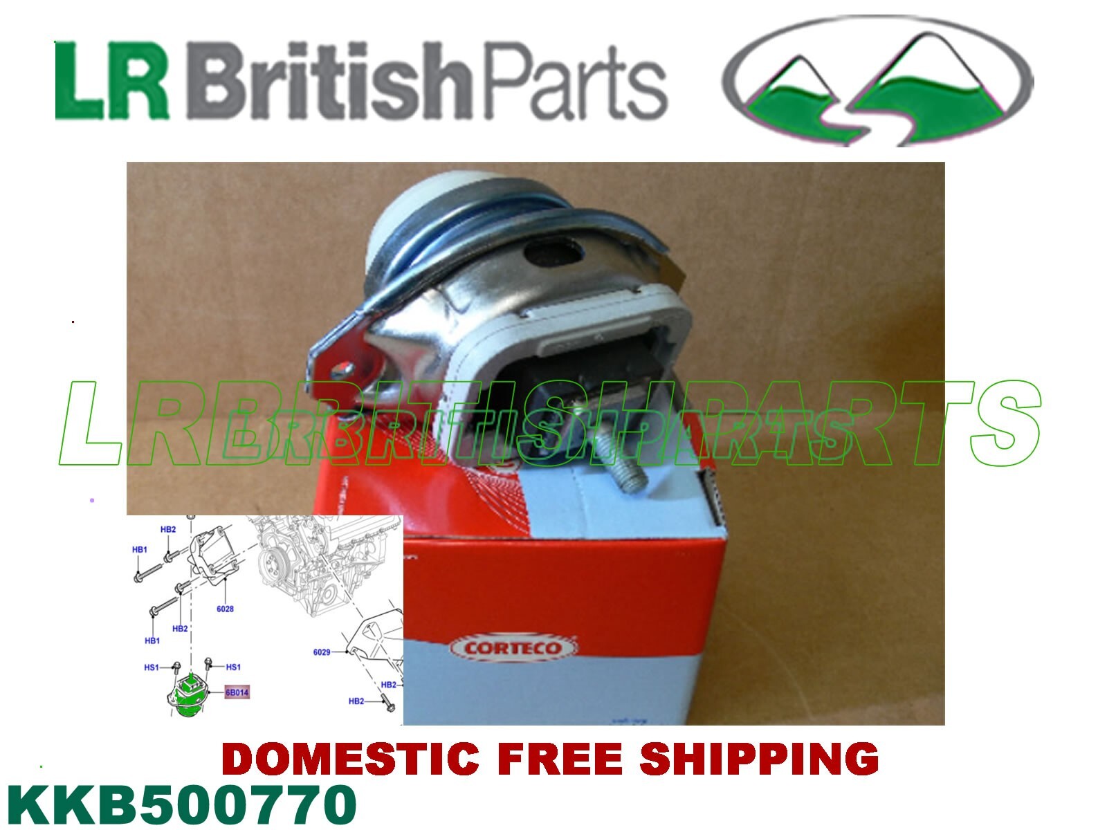 LAND ROVER ENGINE MOUNTING LR4 NEW KKB500770 CORTECO | eBay