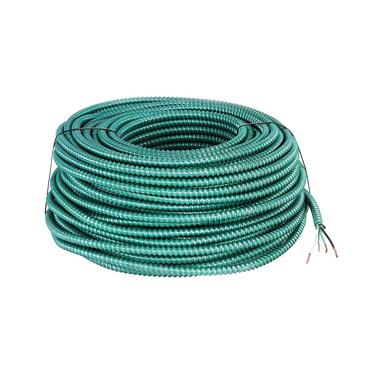 500' 12/2 Stranded Health Care Facility Cable HCF Aluminum Armor Green ...