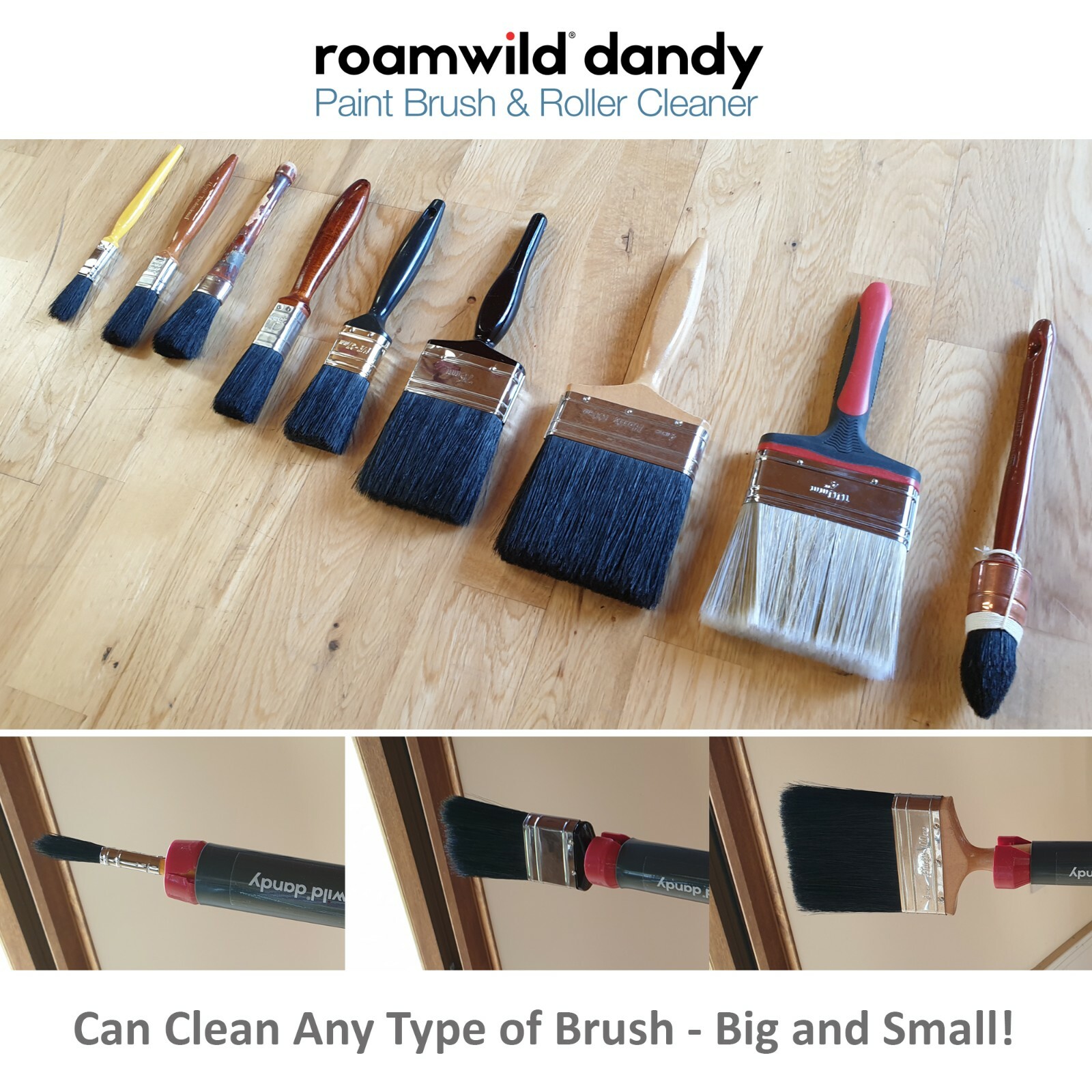 Roamwild Dandy PRO 2 in 1 - Paint Brush Cleaner and Paint Roller Nap ...