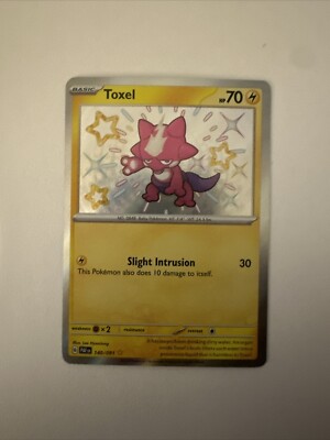 Pokémon TCG Toxel Scarlet & Violet: Paldean Fates 140/091 Holo Shiny ...
