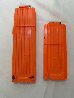 x2 Nerf N-Strike Elite Dart Gun Ammo Magazine Clip - Orange- 12 And 18 ...