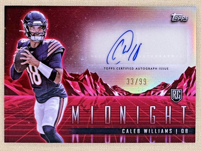 2024 Topps Midnight Caleb Williams autograph /99 Chicago Bears RC ...