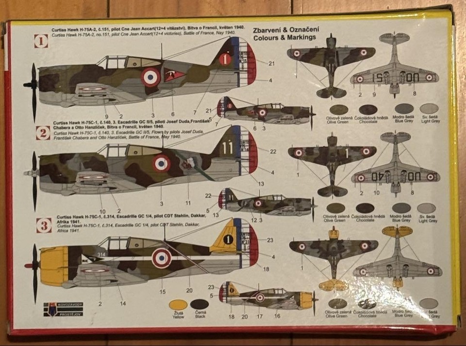 Curtis Hawk H-75C-1 Plastic Model Kit, Aircraft, Unassembled ...