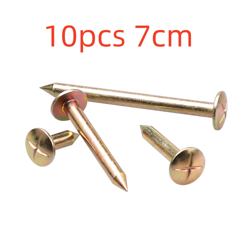 NEW 10 PCS Hardness Galvanized steel Cross Nail 7cm Surveying | eBay