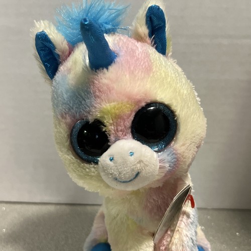 TY Beanie Babies Boos 6" BLITZ Unicorn Plush Stuffed Animal Toy Glitter ...