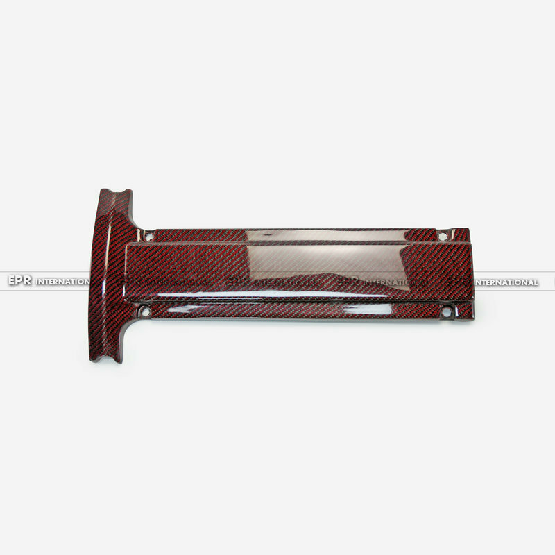 For Mitsubishi Evolution EVO 9 Red Carbon Fiber Inner Engine Plug Cover ...