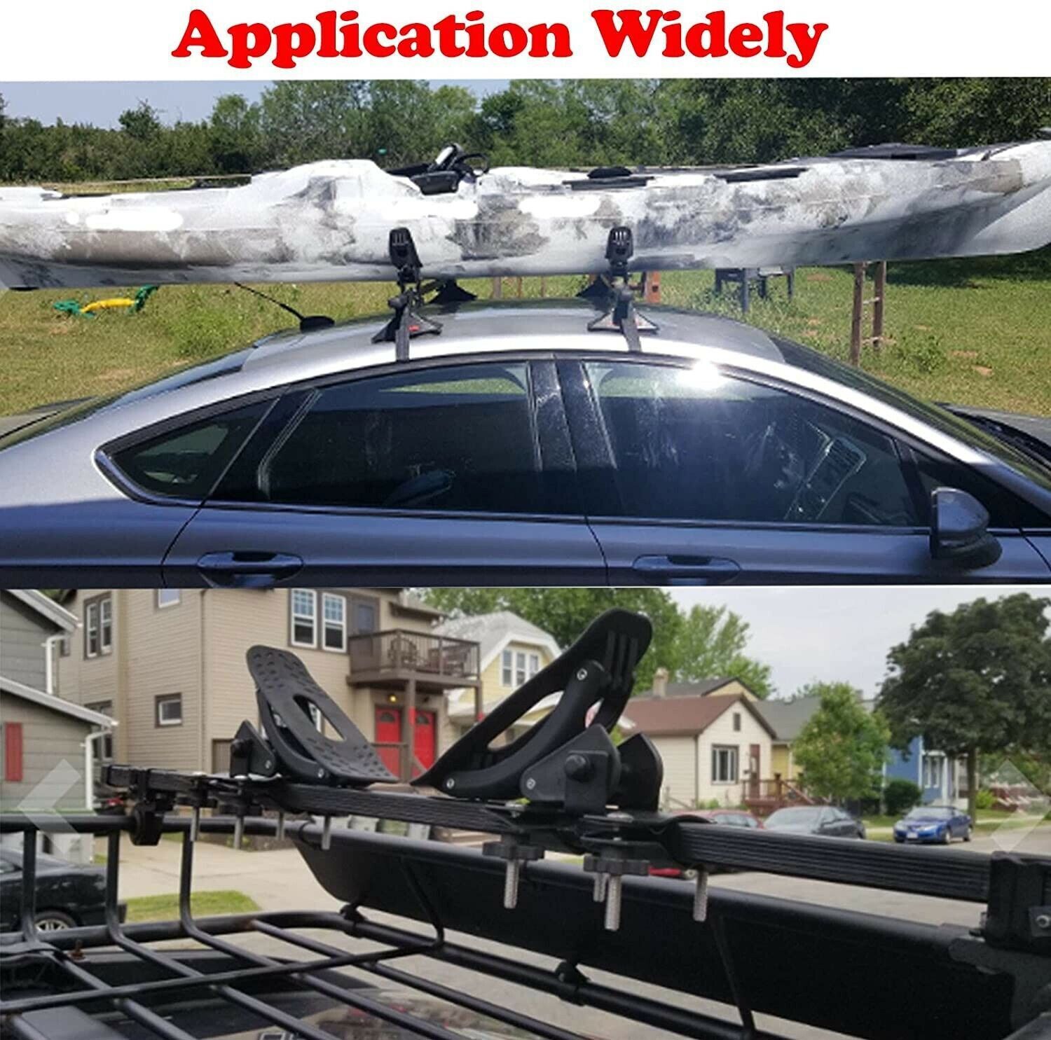 4 PCS Kayak Roof Rack Universal Canoe Boat Car SUV Truck Top Mount ...