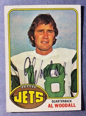SIGNED AL WOODALL 1976 TOPPS FOOTBALL CARD AUTOGRAPHED - JETS | eBay