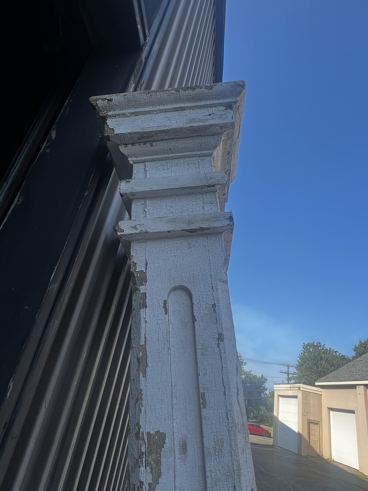 3 - c1870 vintage Victorian square fluted porch piers 9’ tall x 8” sq ...