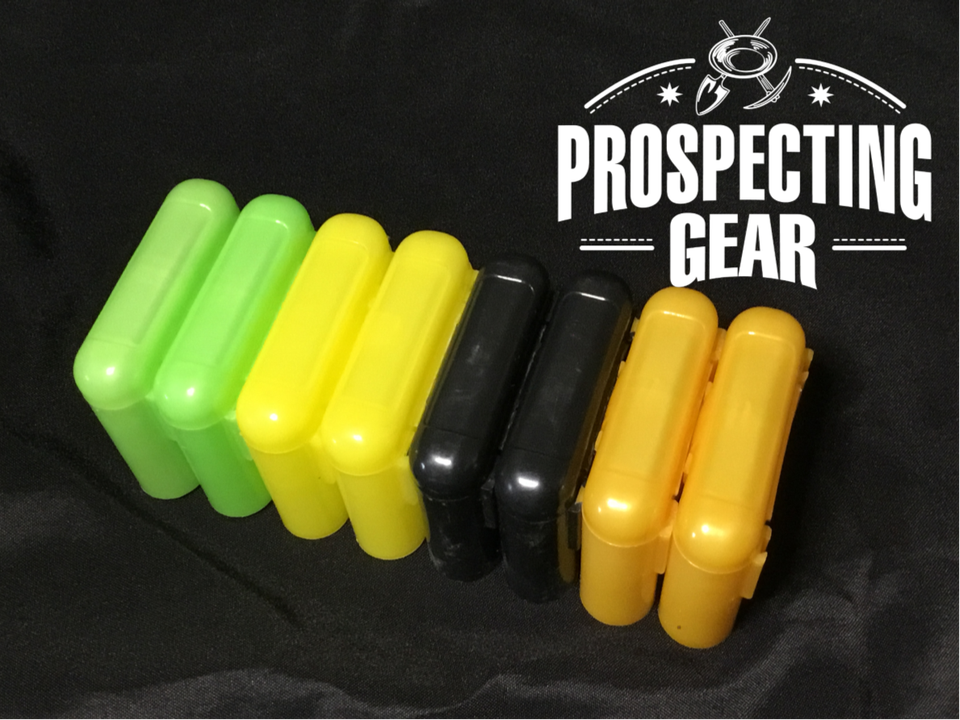 Gold Vial Vault with 4 Glass 1 oz Gold Vials - Carrying Case - Gold ...