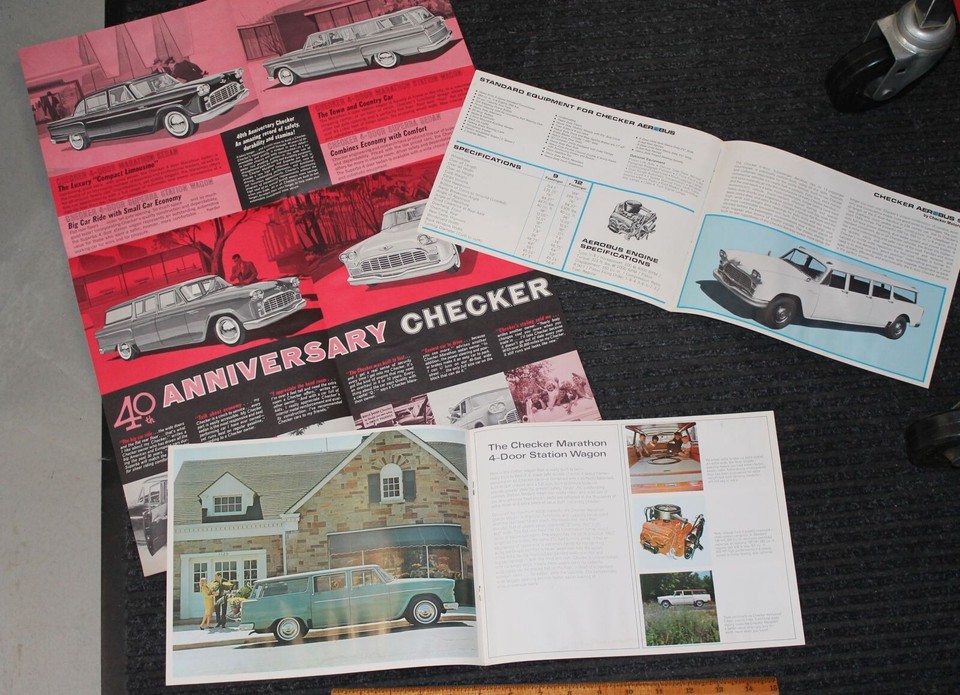 1962 1967 1969 Checker Motors Brochure Lot Aerobus Marathon | eBay