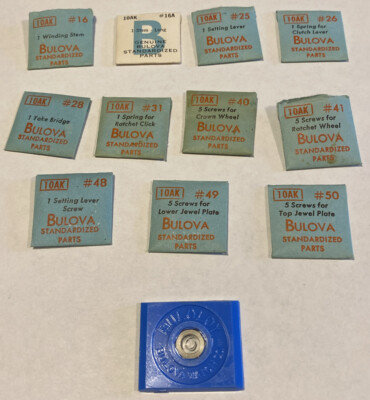 NOS Bulova Watch Parts For Watch Repairs 10AK Stem Mainspring Setting ...