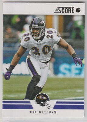 2012 Score #161 Ed Reed Baltimore Ravens Miami HOF | eBay