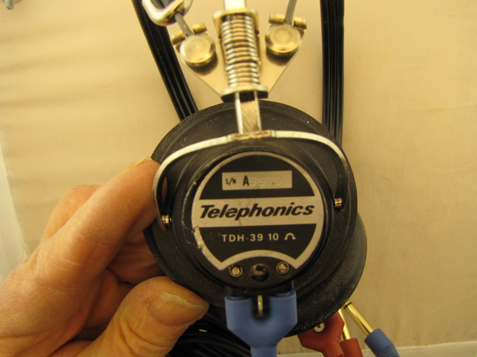 Telephonics TDH 39 Headphones, Mil. nos, New Cable Cord. For Audiometer ...