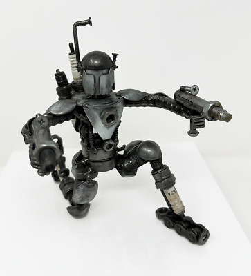 BOBA FETT ~ Bounty Hunter Star Wars Statue Scrap Metal Sculpture 6.75 ...
