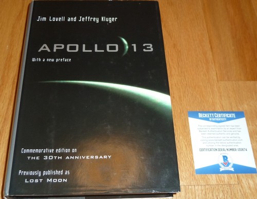 BECKETT CAPTAIN JAMES LOVELL APOLLO 13 AUTOGRAPHED HARDCOVER BOOK ...