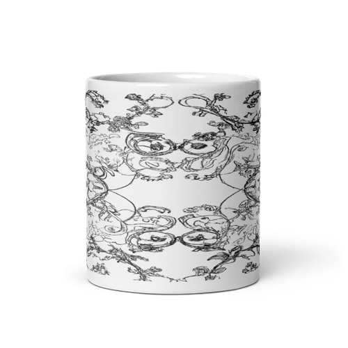 Sophisticated Line Art Ceramic 11oz Mug - Elegant Coffee & Tea Cup | eBay