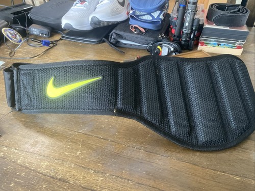 Nike Black Volt Unisex Large Structured Weight Lifting Training Belt 2. ...