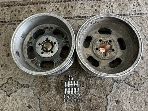 Vintage Pair (2) 15x7 Western US Indy Mag Style Wheels MOPAR FORD 4 1/2 ...