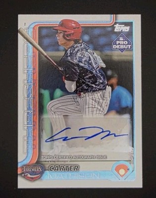2025 Topps Pro Debut Carter Mathison #PD-88 Auto | eBay