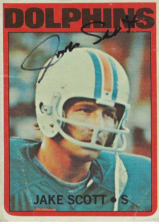 Jake Scott Miami Dolphins/ Georgia Bulldogs Personally Autographed Card ...