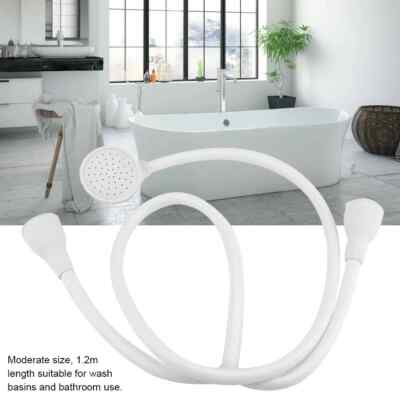 Double Tap Push-On Spray Shower Head Bath Sink Tap Attachment Hose Pet ...